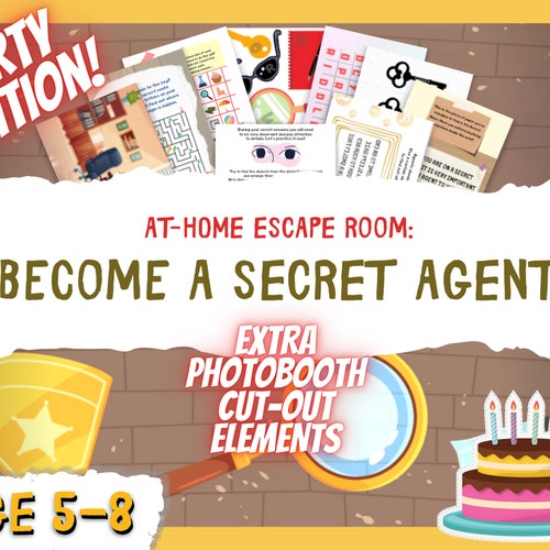 Printable Escape Room Kit for Kids Party Edition Print & - Etsy