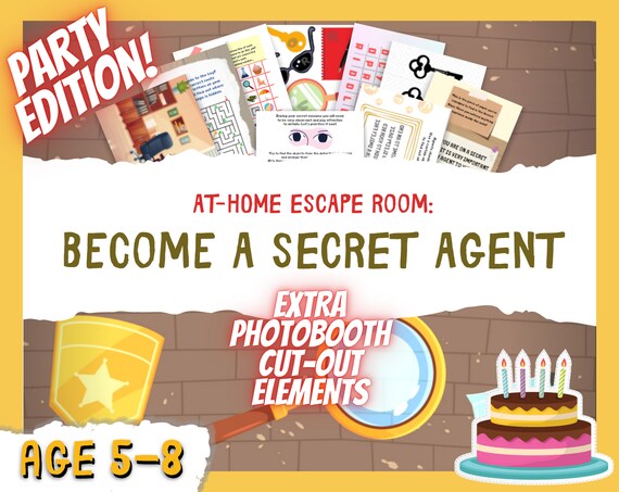 Printable Escape Room Kit for Kids Party Edition Print & - Etsy