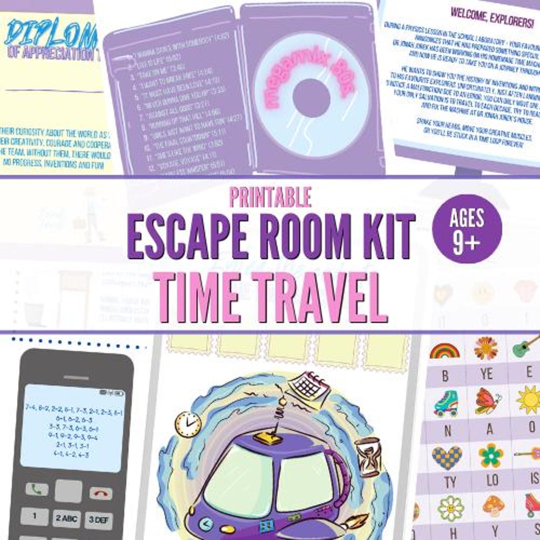 Time Travel Escape Room Kit: Family Adventure Game (printable PDF) - Etsy