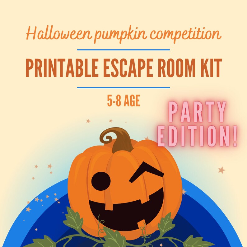 Halloween Party Game Kids Party Pumpkin Ghosts Vampires Escape Room ...