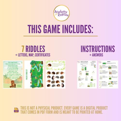Escape Room Kit, Printable Game, Forest Theme, Escape Room Children ...