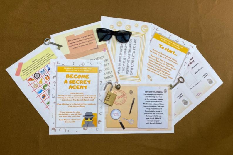 Printable Secret Agent Escape Room Kit: Kids Party Game (PDF) - Etsy