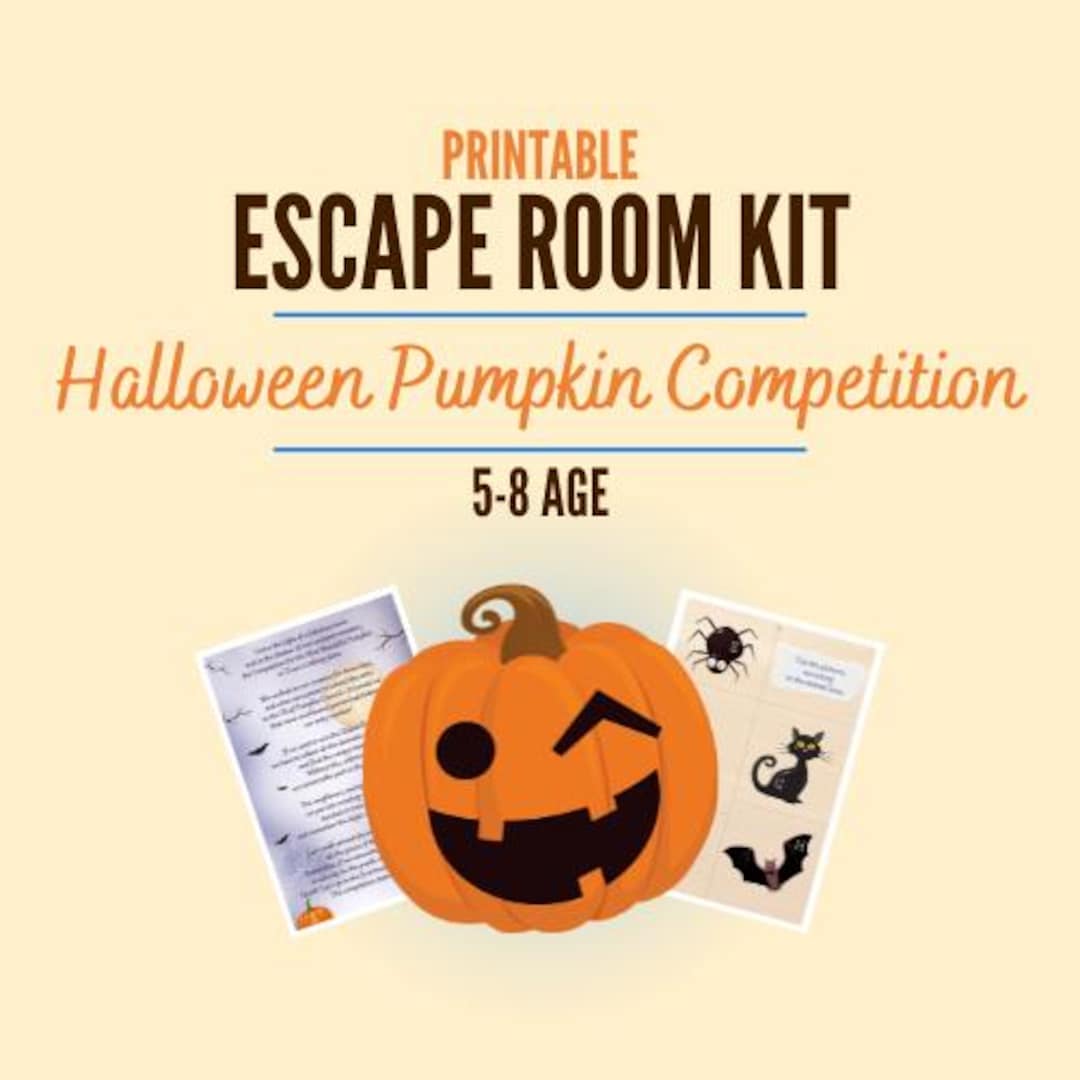Halloween Game, Escape Room for Kids, Halloween Mystery, Pumpkin, Print ...