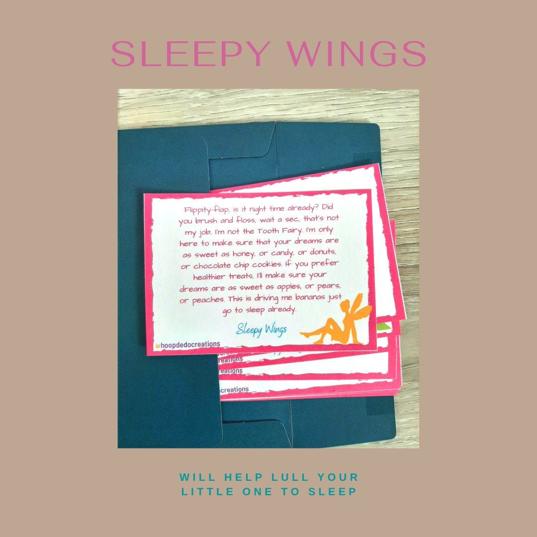 Sleepy Wings Notes for Children, Bedtime Notes, Night Time Notes ...