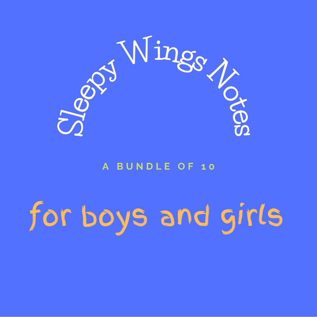Sleepy Wings Notes for Children, Bedtime Notes, Night Time Notes ...