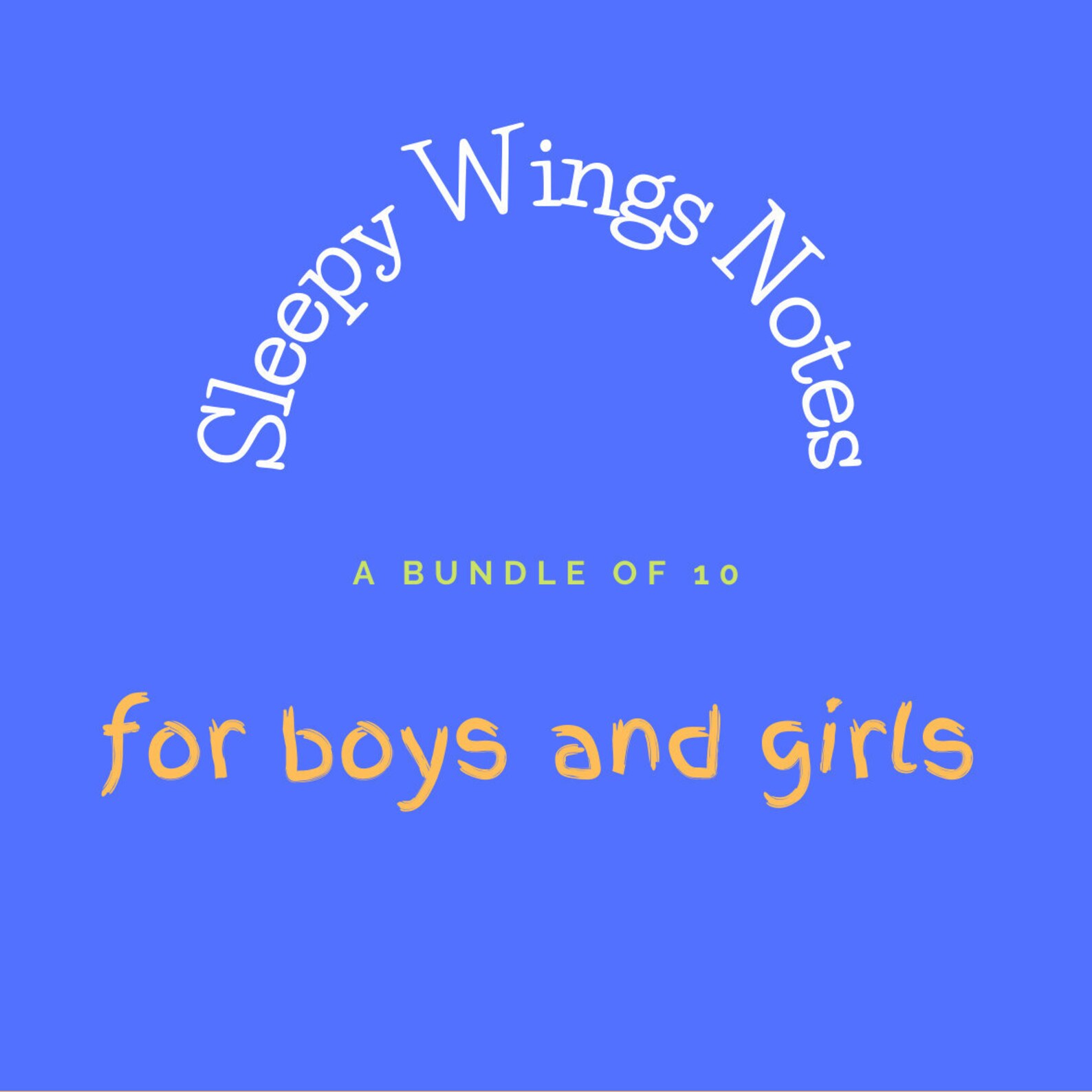 Sleepy Wings Notes for Children, Bedtime Notes, Night Time Notes ...