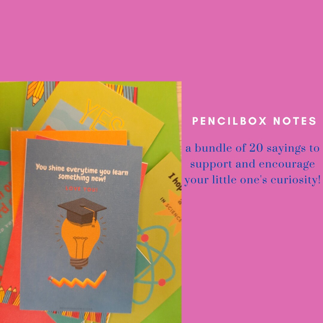 Pencilbox Notes for Kids, School, Encouragement Notes, Printable Notes ...