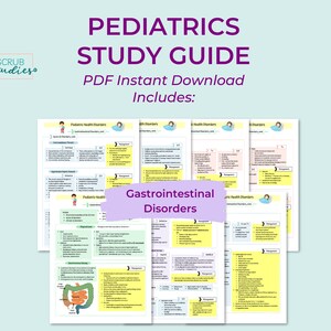 Pediatrics Study Guide Nursing Student Study Guide Digital - Etsy