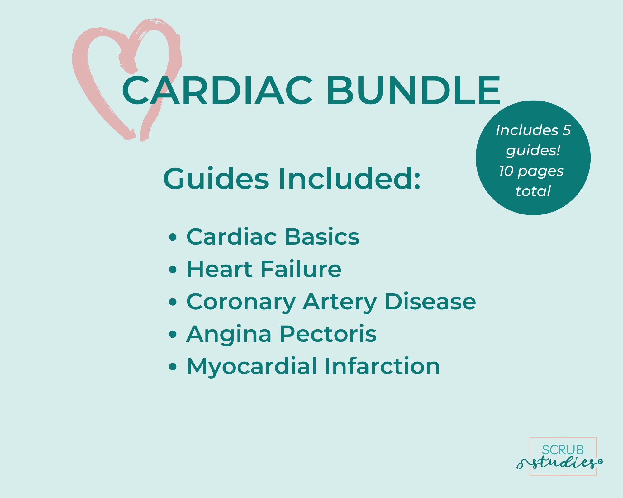 Cardiac Bundle Study Guide Nursing Study Guide Heart - Etsy