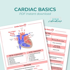 Cardiac Bundle Study Guide | Nursing Study Guide | Heart Failure | CAD ...