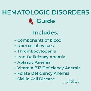 Hematologic Disorders Study Guide | Hematology | Nursing Study Guides ...