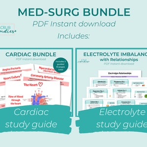 Med-surg Study Guide Bundle Medical-surgical Nursing Study - Etsy