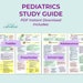 Pediatrics Study Guide Nursing Student Study Guide Digital Download - Etsy