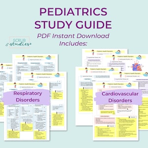 Pediatrics Study Guide | Nursing Student Study Guide | Digital Download ...