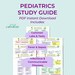 Pediatrics Study Guide Nursing Student Study Guide Digital Download - Etsy