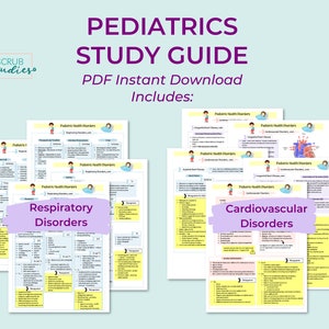 Pediatrics Study Guide Nursing Student Study Guide Digital - Etsy