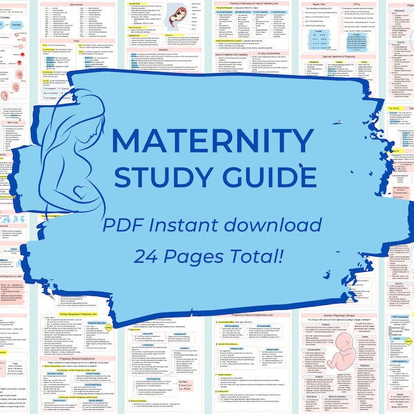 Maternity Study Guide - Etsy