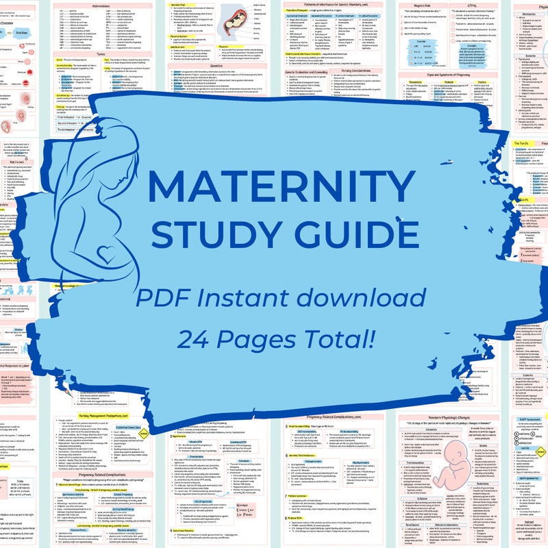 Maternity Study Guide - Etsy