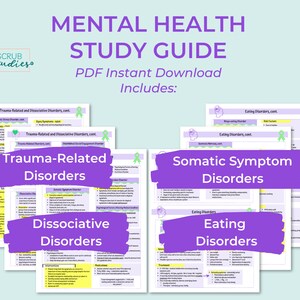 Psychiatric-mental Health Study Guide | Nursing Student Study Guide ...