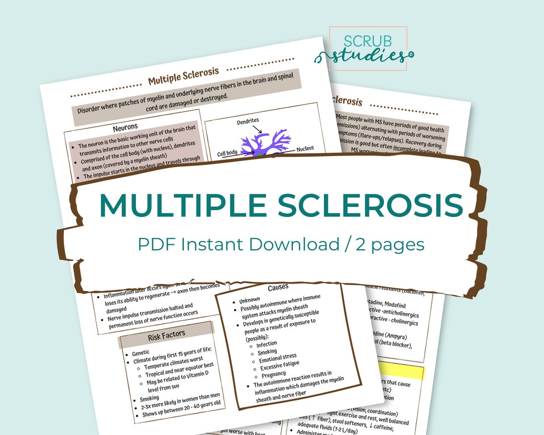 Multiple Sclerosis | Neurological Disorders | Nursing Study Guide ...