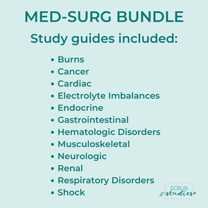 Med-surg Study Guide Bundle | Medical-surgical | Nursing Study Guide ...