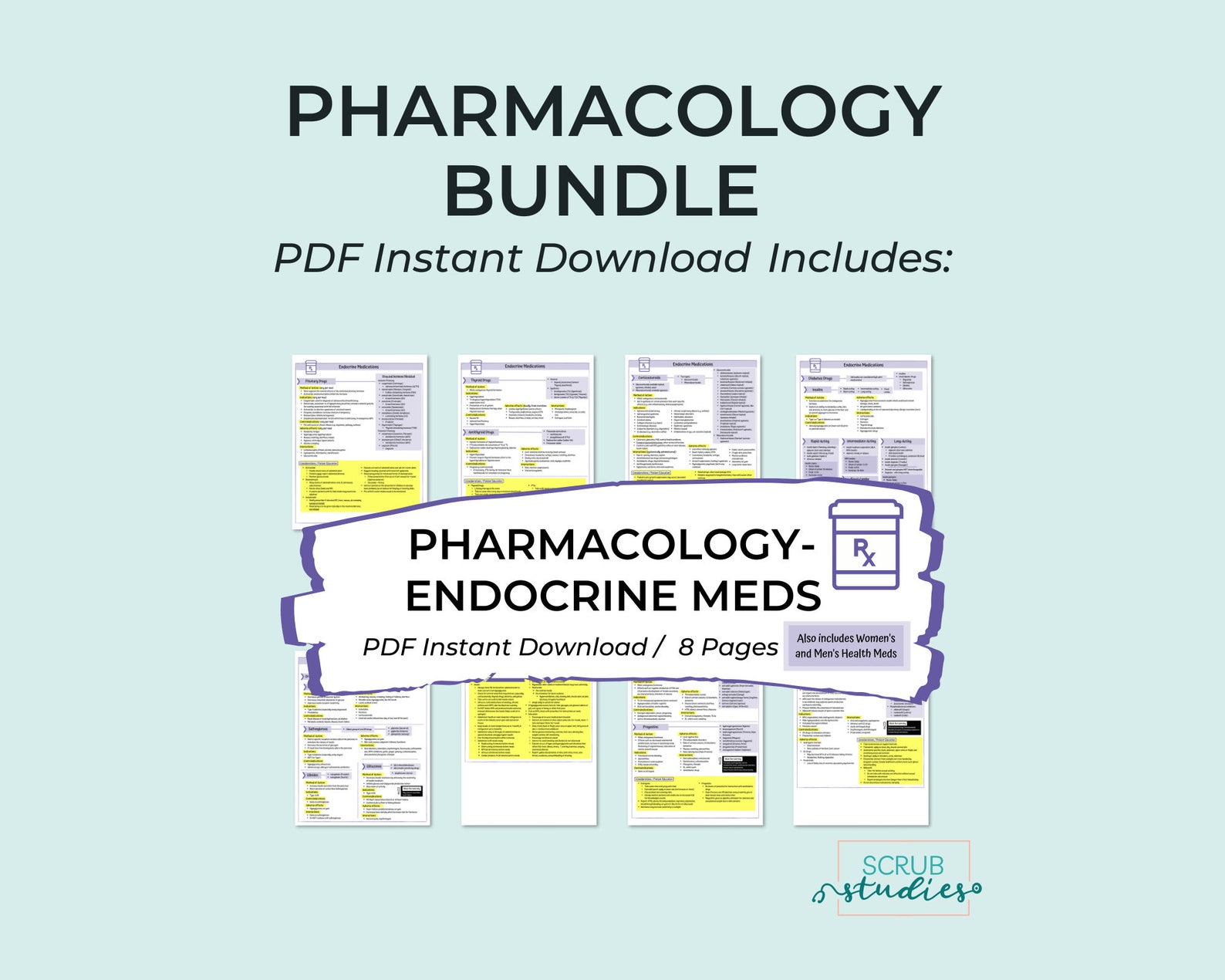 Pharmacology Bundle | Nursing Student Study Guide | Psychotropic Drugs ...