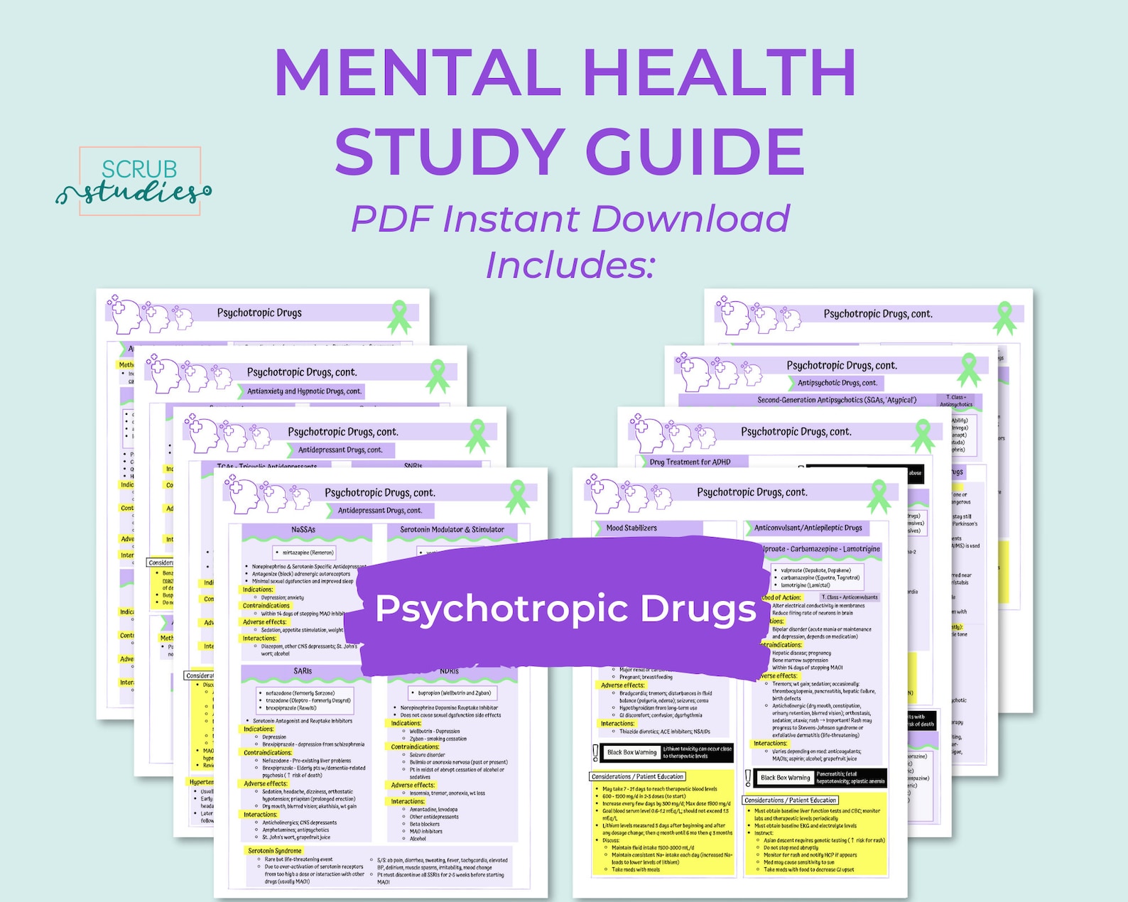 Psychiatric-mental Health Study Guide Nursing Student Study Guide ...