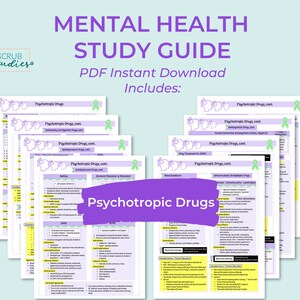 Psychiatric-mental Health Study Guide | Nursing Student Study Guide ...