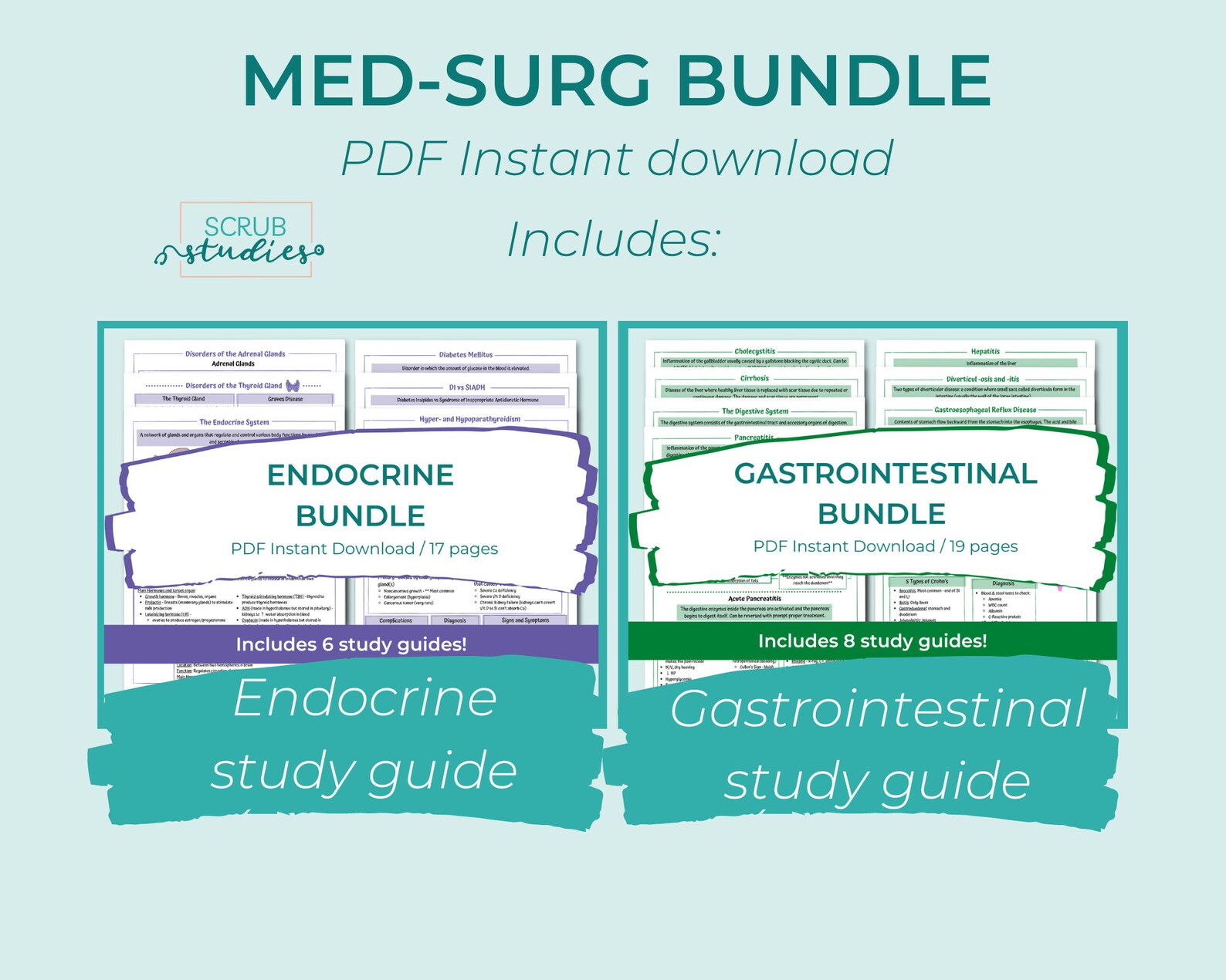 Med-surg Study Guide Bundle | Medical-surgical | Nursing Study Guide ...