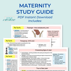 OB & Maternity Study Guide | Nursing Student Study Guide | Labor and ...