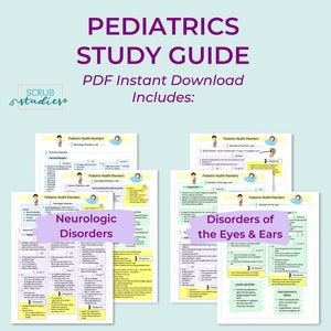 Pediatrics Study Guide | Nursing Student Study Guide | Digital Download ...