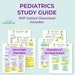 Pediatrics Study Guide Nursing Student Study Guide Digital Download - Etsy