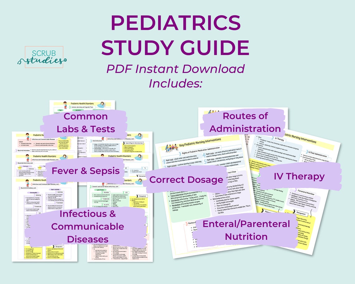 Maternity and Pediatrics Study Guide Bundle Nursing Student - Etsy