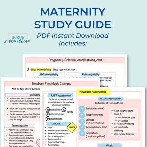 OB & Maternity Study Guide | Nursing Student Study Guide | Labor and ...