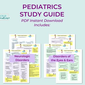 Pediatrics Study Guide Nursing Student Study Guide Digital - Etsy