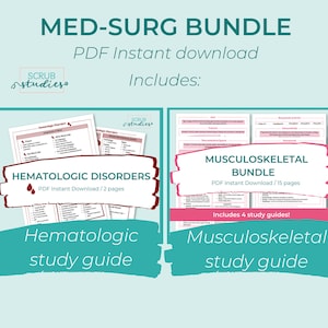 Med-surg Study Guide Bundle | Medical-surgical | Nursing Study Guide ...