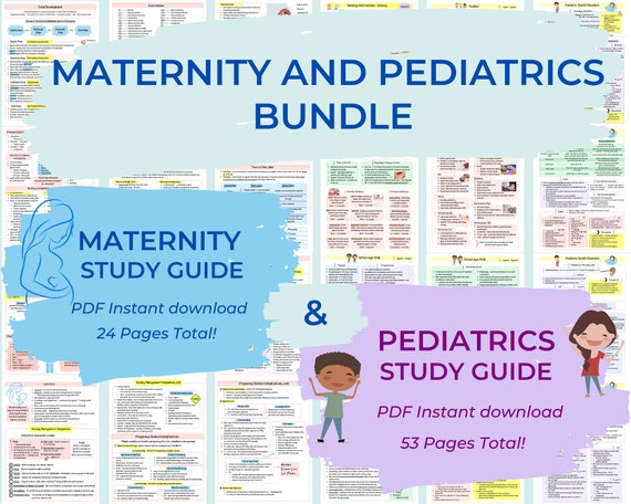 Maternity and Pediatrics Study Guide Bundle Nursing Student - Etsy