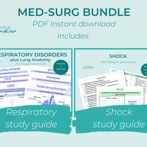 Med-surg Study Guide Bundle Medical-surgical Nursing Study - Etsy