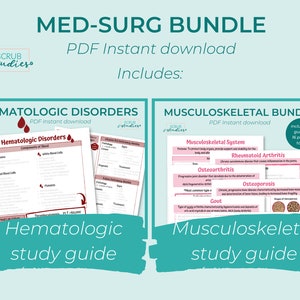 Med-surg Study Guide Bundle Medical-surgical Nursing Study - Etsy