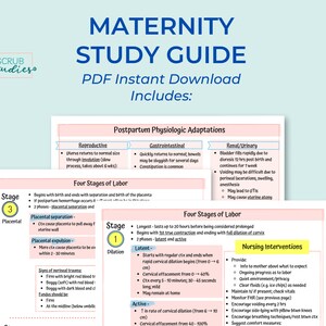 OB & Maternity Study Guide Nursing Student Study Guide - Etsy