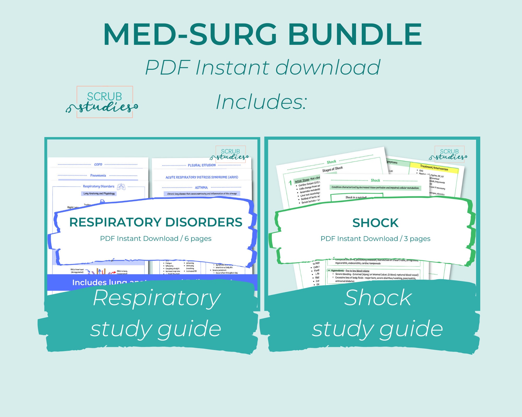 Med-surg Study Guide Bundle | Medical-surgical | Nursing Study Guide ...