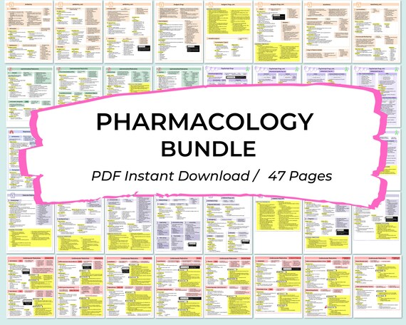 Pharmacology Bundle Nursing Student Study Guide - Etsy