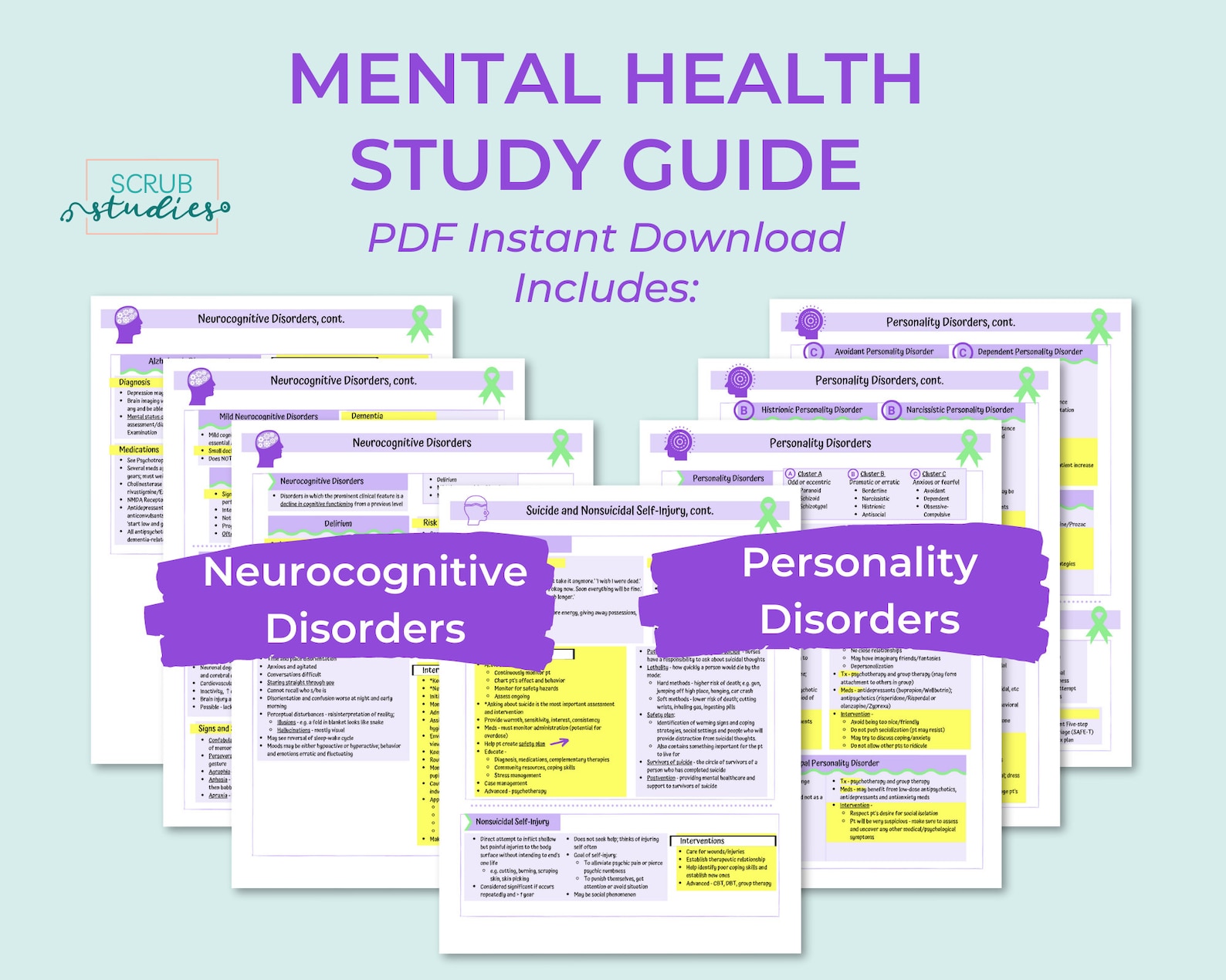 Psychiatric-mental Health Study Guide | Nursing Student Study Guide ...