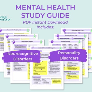 Psychiatric-mental Health Study Guide | Nursing Student Study Guide ...