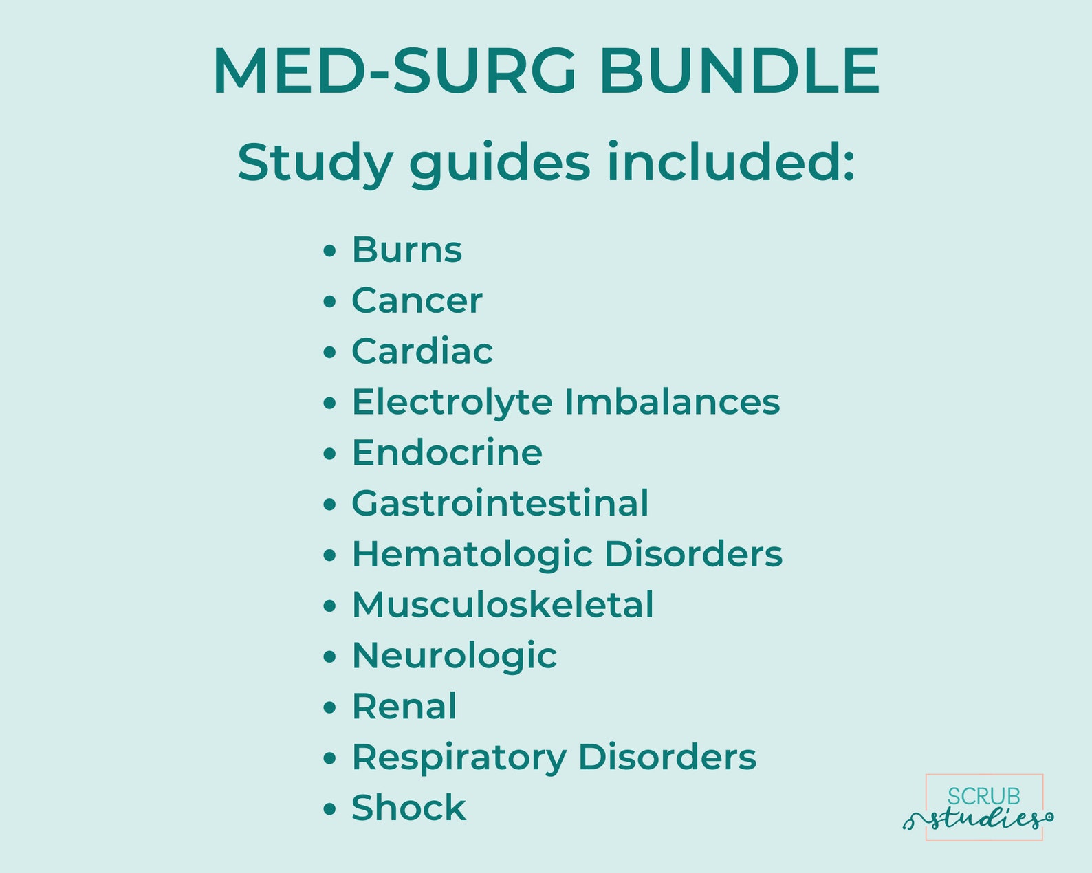 Med-surg Study Guide Bundle Medical-surgical Nursing Study - Etsy
