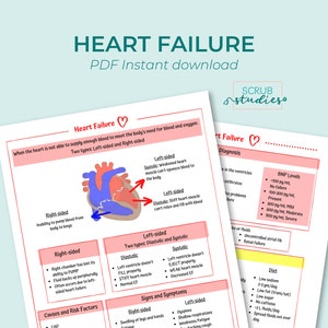 Cardiac Bundle Study Guide | Nursing Study Guide | Heart Failure | CAD | Angina | Myocardial ...