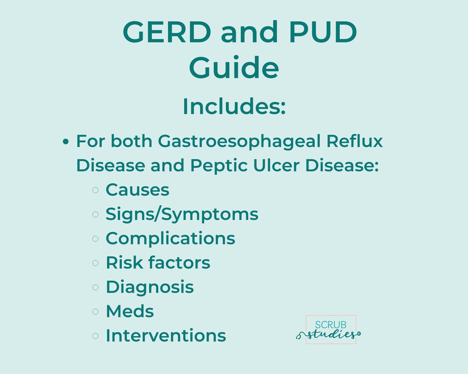 GERD and PUD Study Guide Gastroesophageal Reflux Disease Peptic Ulcer ...