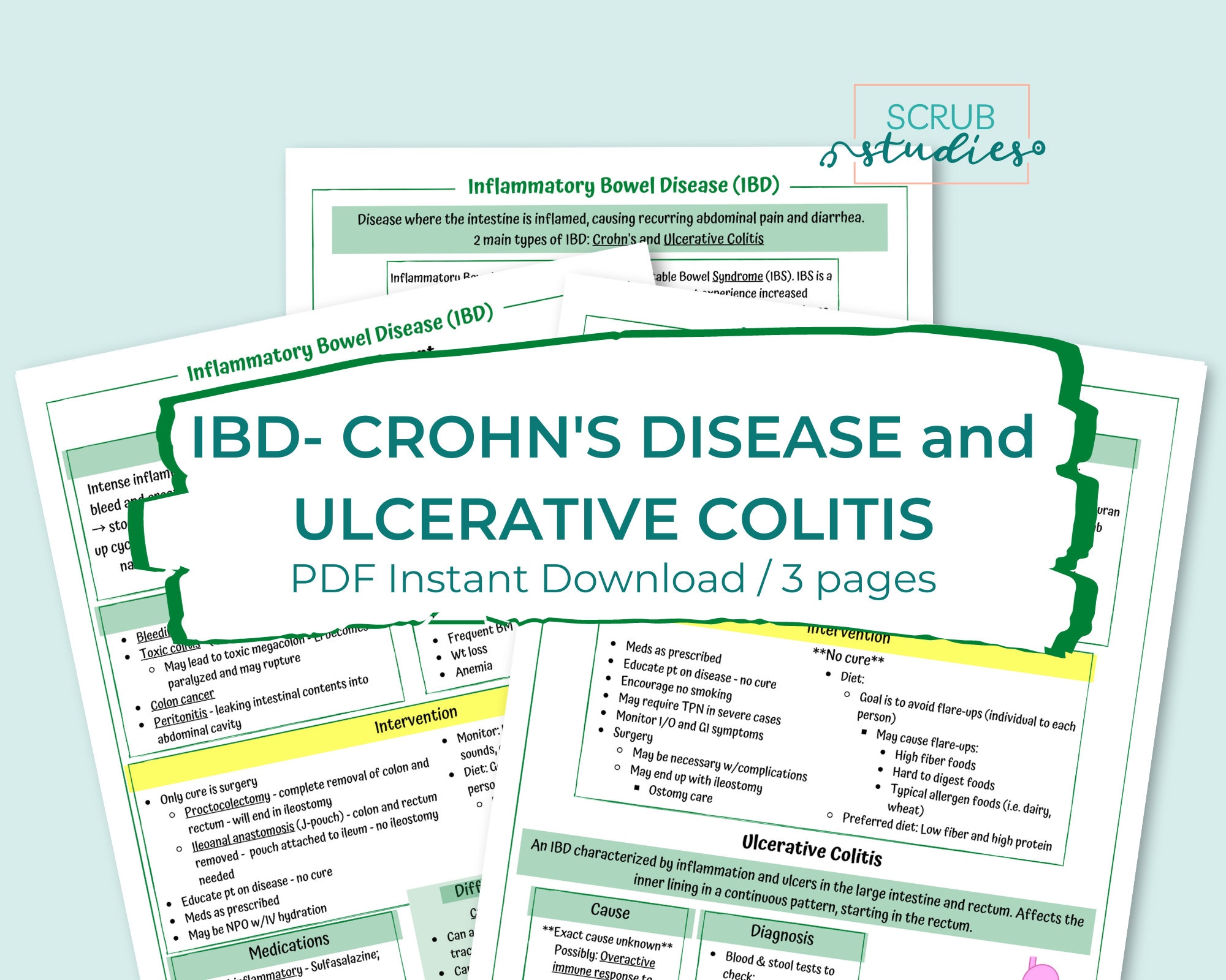 Gastrointestinal Bundle | Nursing Study Guide | GI Bundle | Digital ...