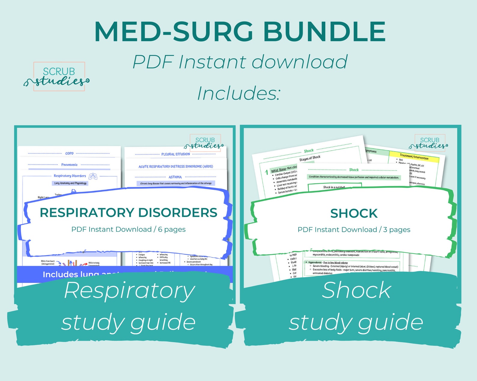 Med-surg Study Guide Bundle Medical-surgical Nursing Study - Etsy