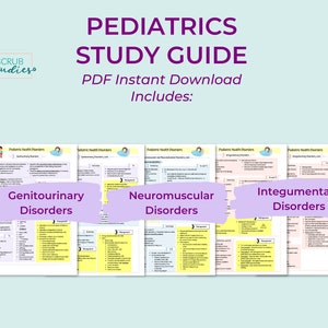 Pediatrics Study Guide Nursing Student Study Guide Digital - Etsy